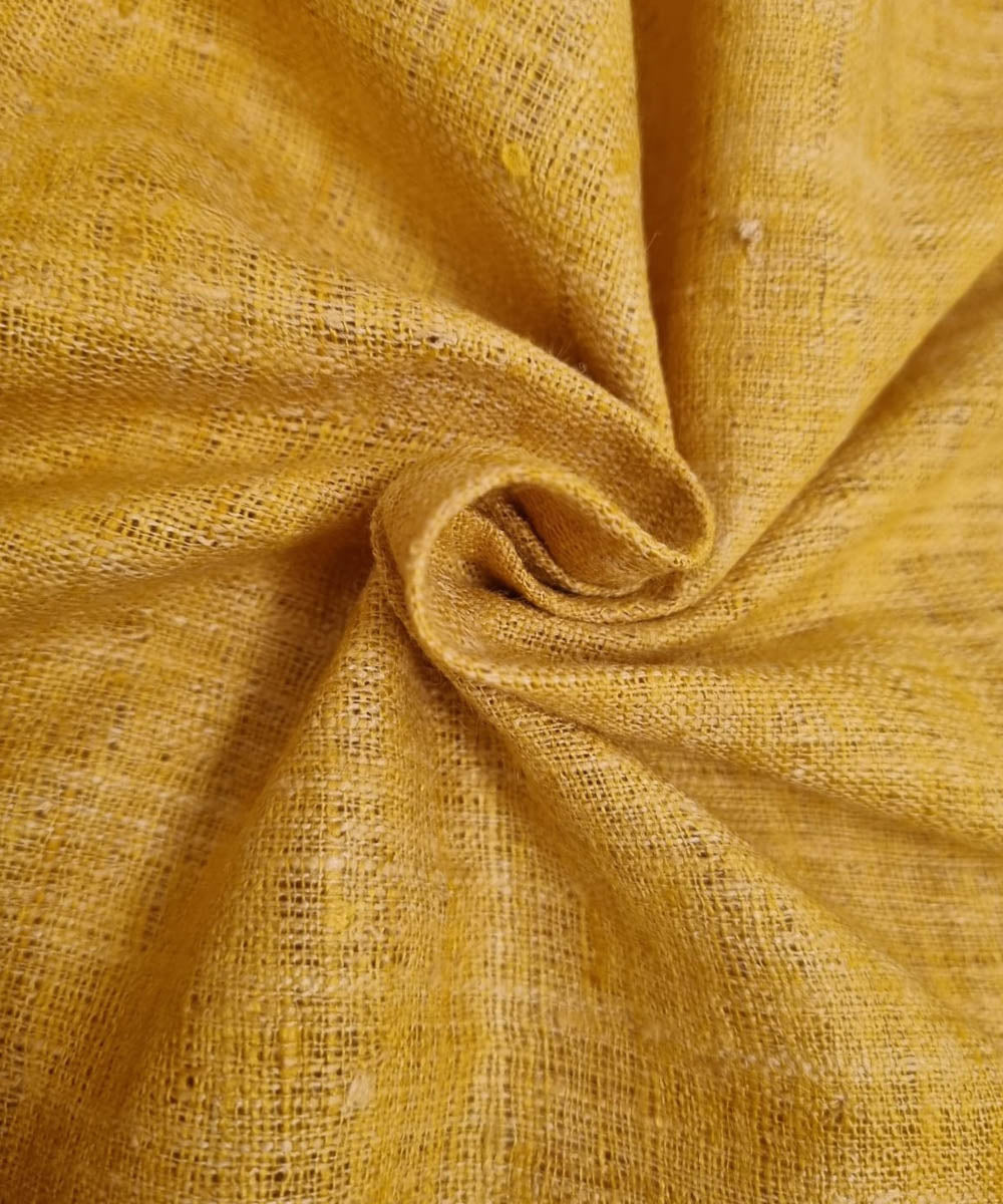 Yellow handwoven eri silk assam fabric – GoSwadeshi