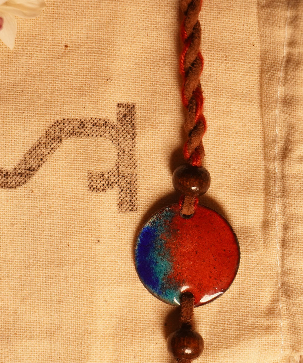 Handcrafted rudra copper enamel rakhi – GoSwadeshi