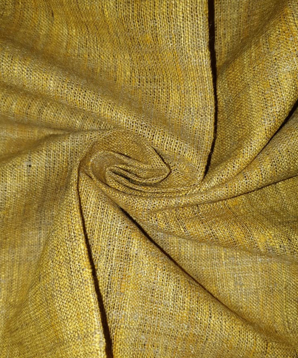 Mustard handwoven natural dye eri silk assam fabric – GoSwadeshi