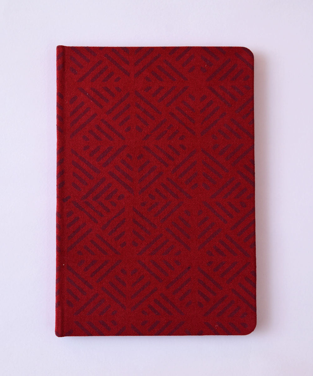 Maroon hand block print diary – GoSwadeshi