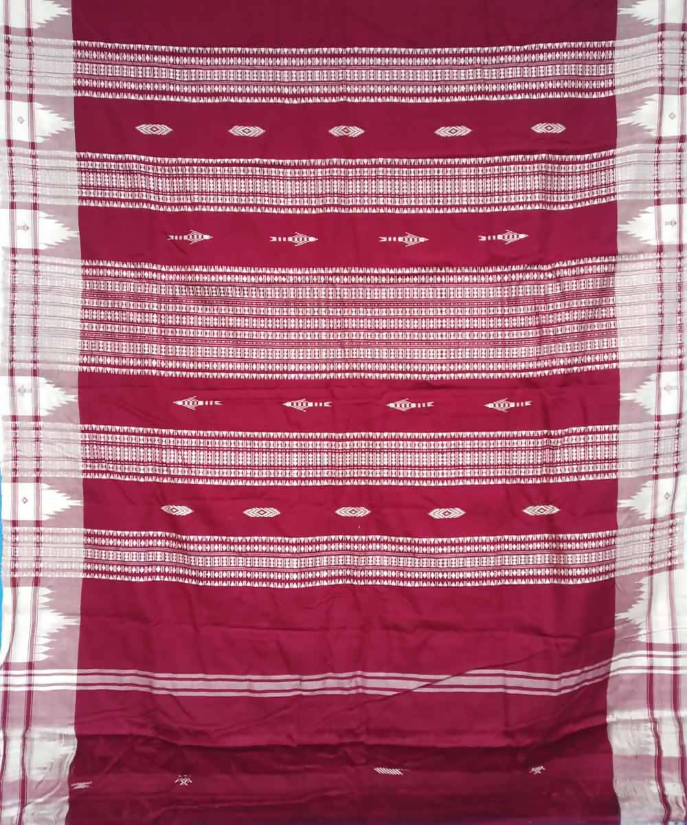 Maroon Natural Dye Kotpad Cotton Handloom Saree – GoSwadeshi