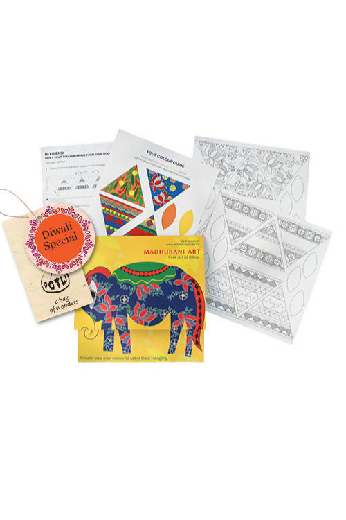 Potli diy educational craft kit paper diya making kit with madhubani a ...