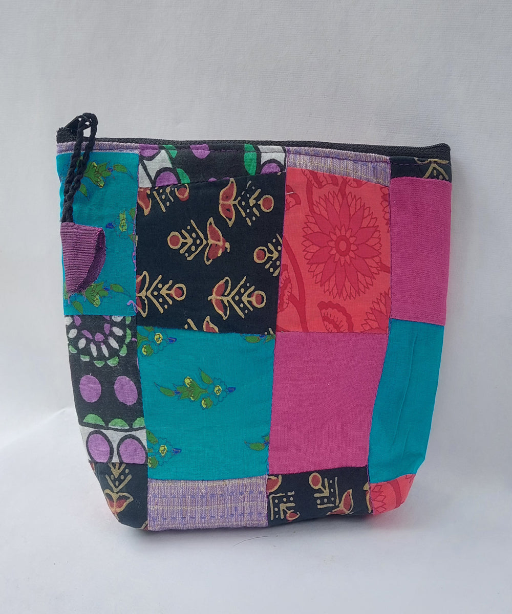 Multi colour handmade patchwork cotton bottle cover – GoSwadeshi