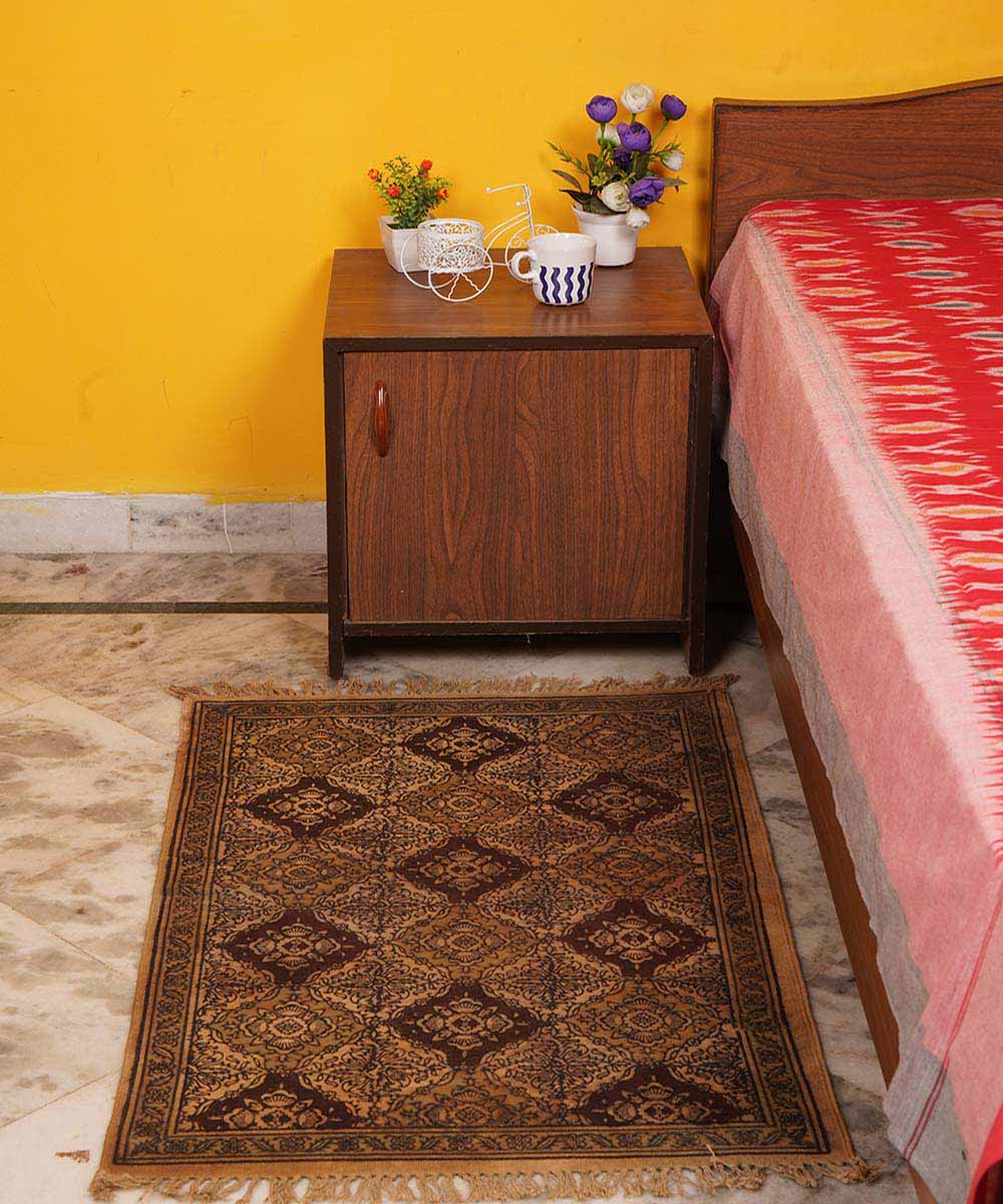 Handloom multicolour warangal kalamkari cotton dhurrie – GoSwadeshi