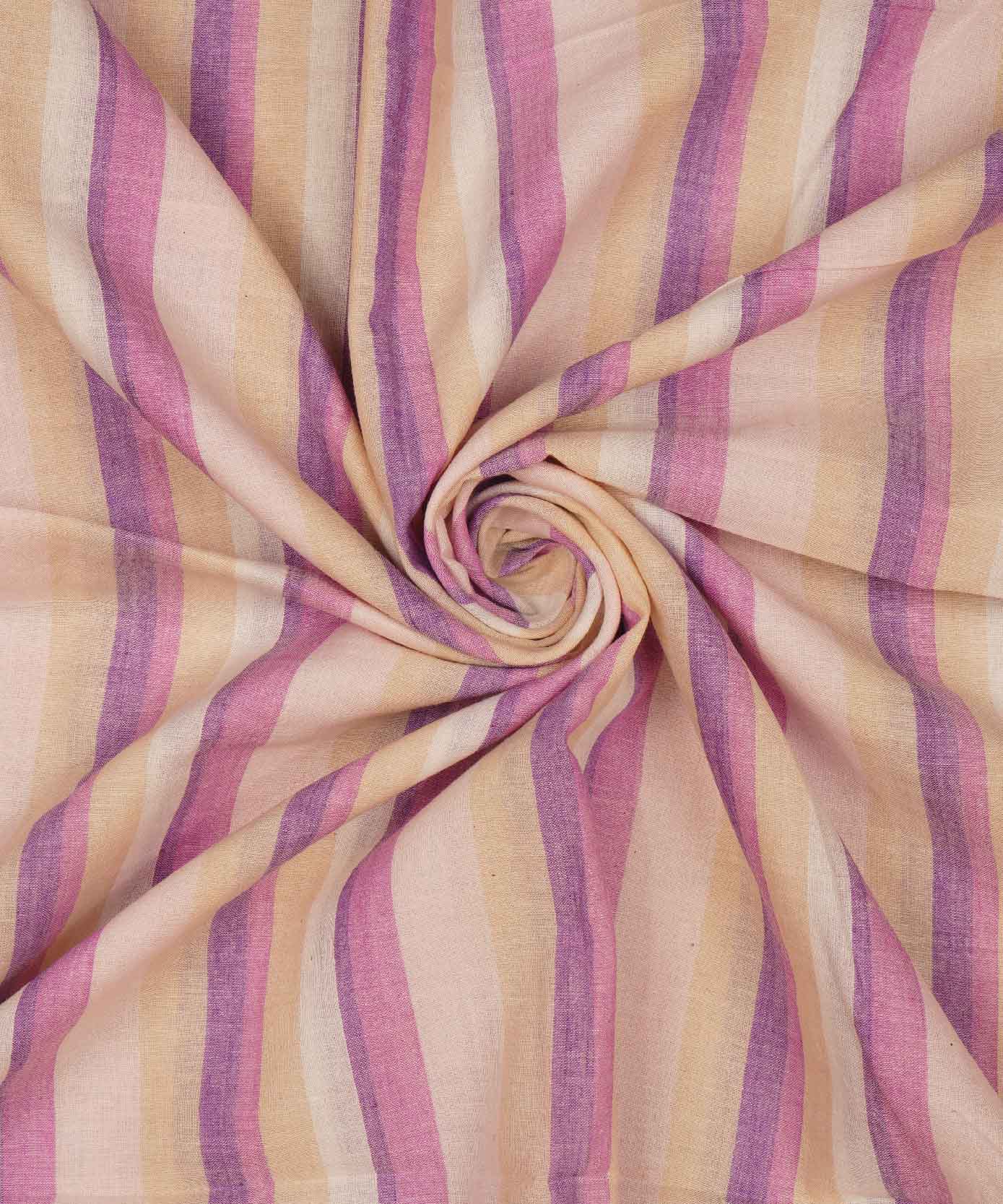 Multicolor stripes handspun handwoven bengal cotton fabric – GoSwadeshi